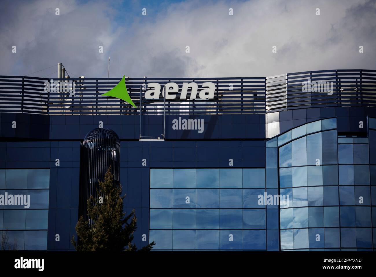 Facade of Aena's headquarters on March 6, 2023, in Madrid (Spain). The ...