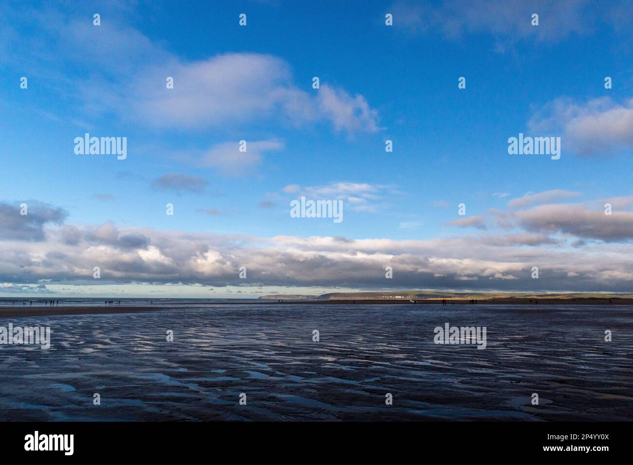 Moody, Beach View Looking Over Northam Beach & Taw Torridge Estuary To ...