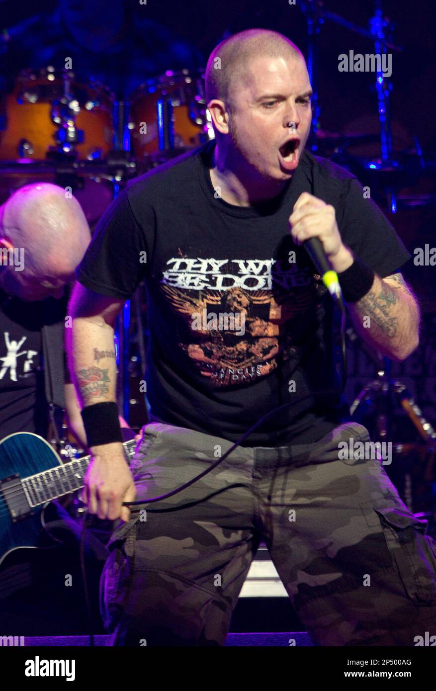 Jamey Jasta of Hatebreed on stage during the 3rd Annual Revolver Golden ...