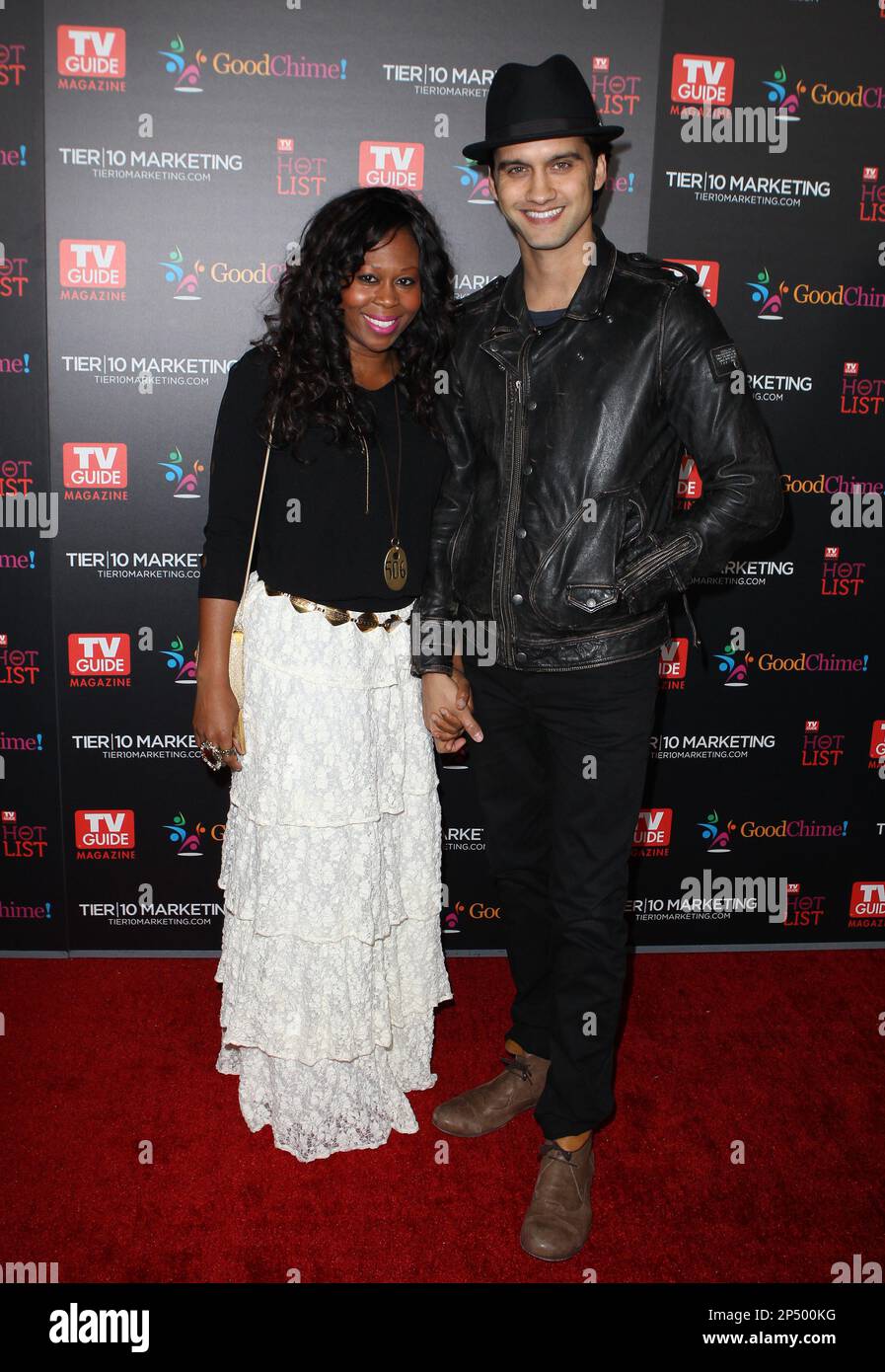 Michael Steger (R) and guest attend TV Guide magazine's Annual Hot List ...