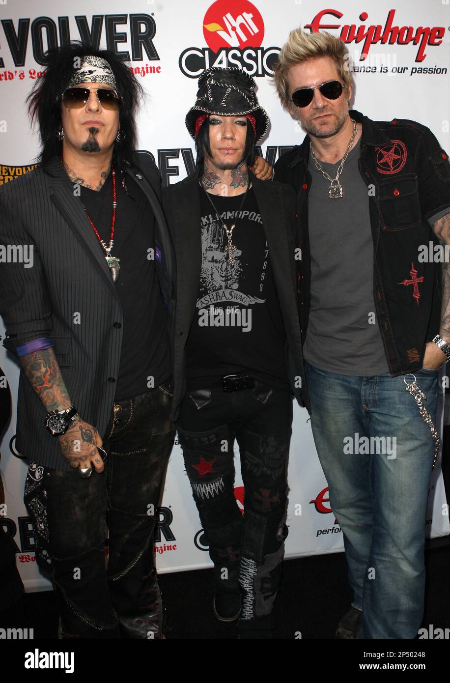 Sixx A.M. (Nikki Sixx, DJ Ashba and James Michael) arrive at the 3rd ...
