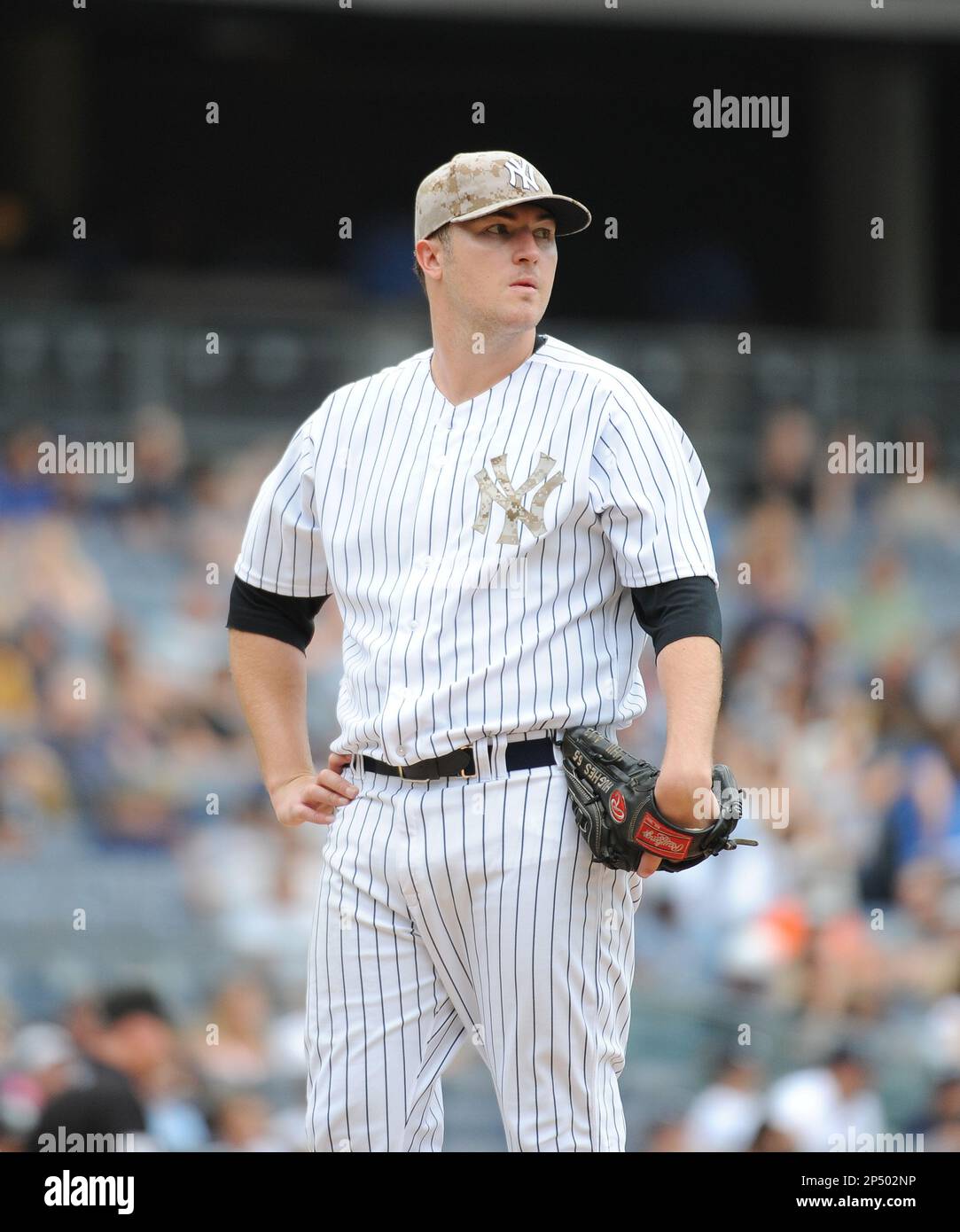 New York Yankees pitcher Phil Hughes (65) during game against the ...