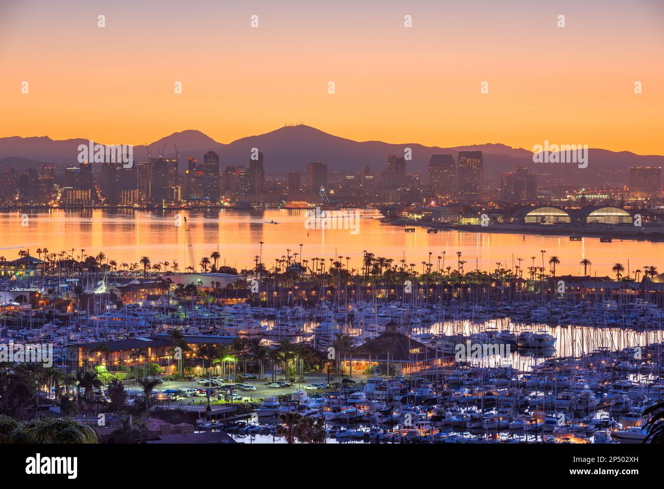 San Diego, California, USA dawn skyline over the bay Stock Photo - Alamy