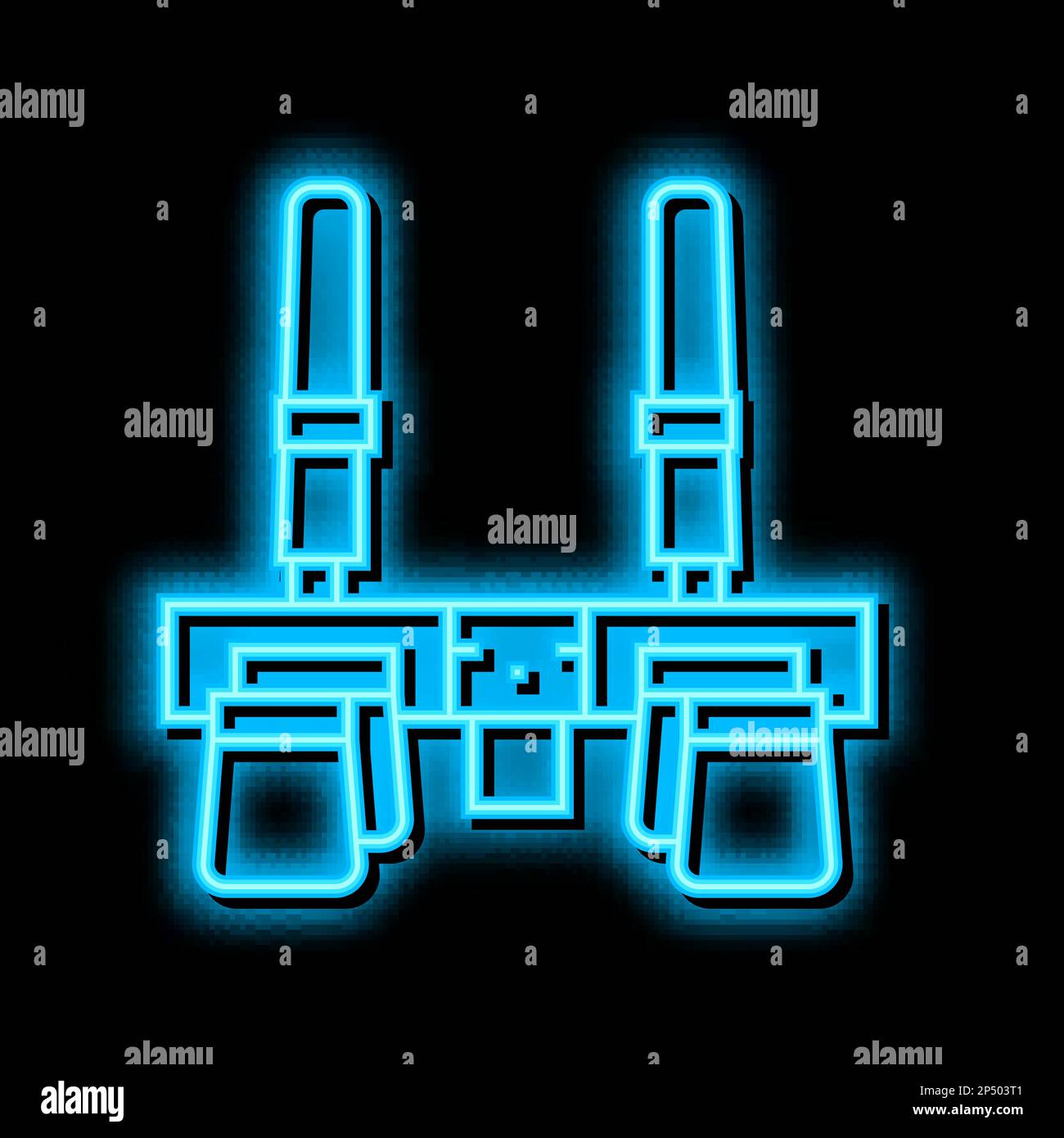 tool pouch belt carpenter neon glow icon illustration Stock Vector ...