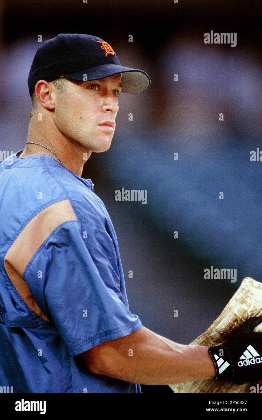 Gabe Kapler of the Detroit Tigers during a game against the Anaheim ...