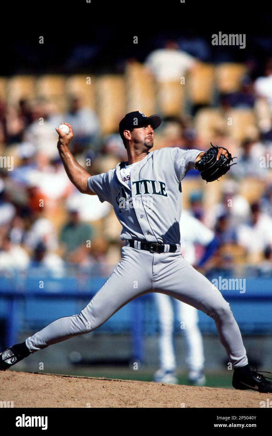 Paul Abbott of the Seattle Mariners during a game against the Los ...