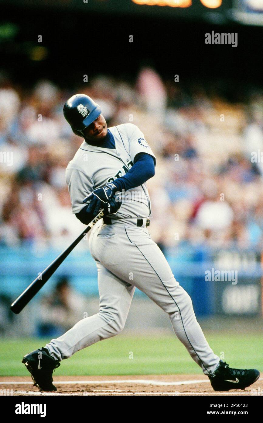 Ken Griffey jr. of the Seattle Mariners during a game against the Los ...