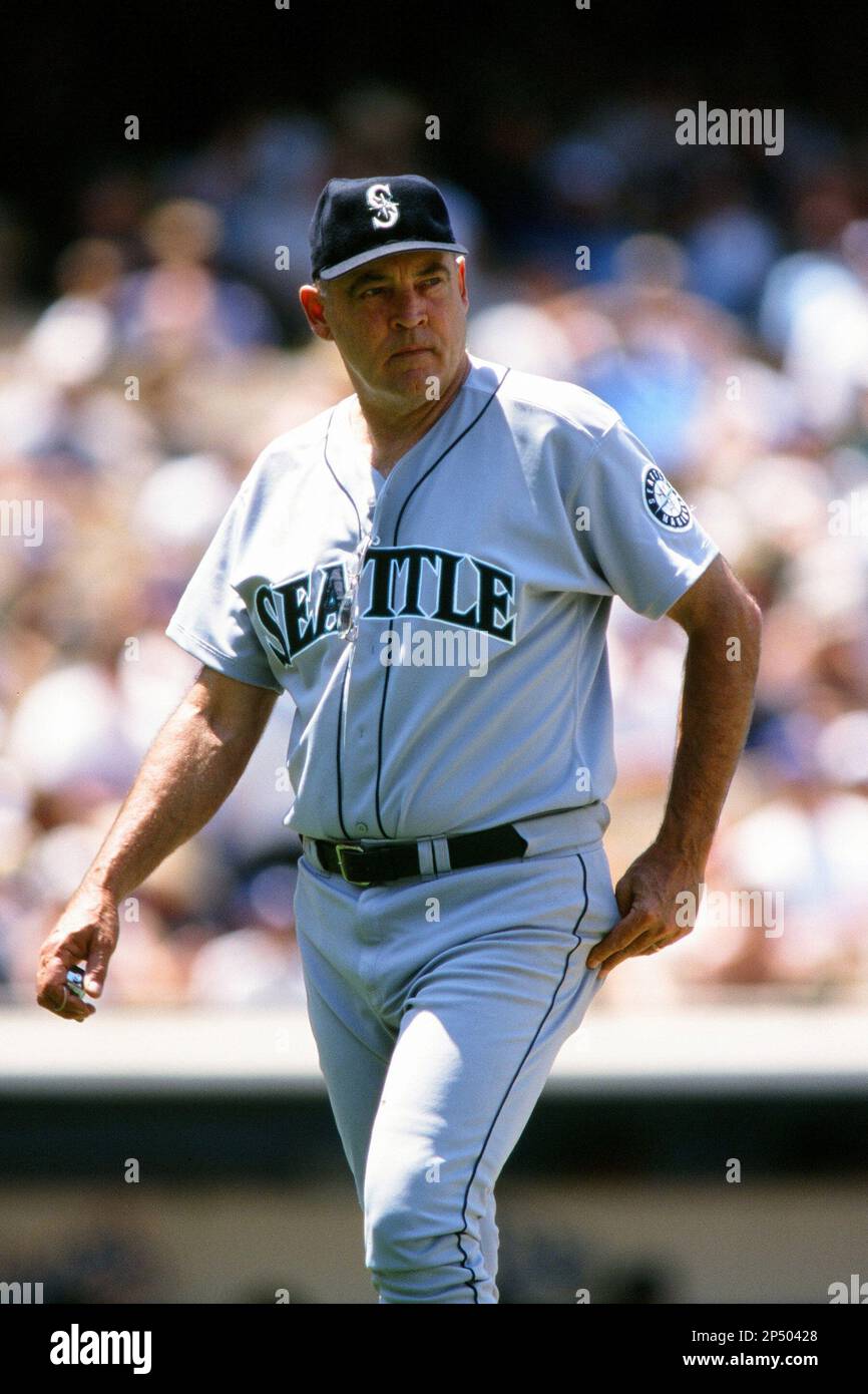 Seattle Mariners pitching coach Stan Williams during a game against the Los Angeles Dodgers at ...