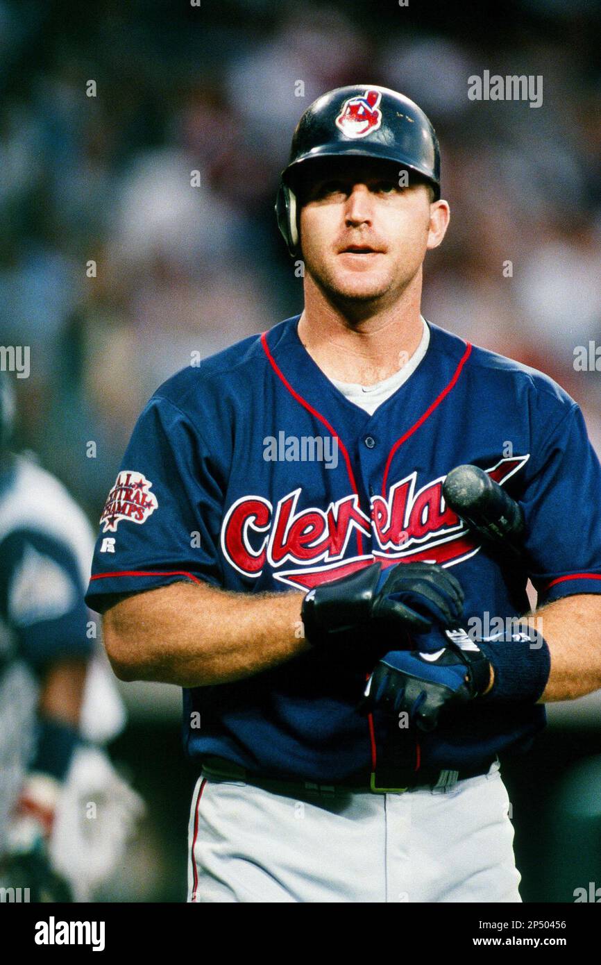 Jim Thome of the Cleveland Indians during a game against the Anaheim ...