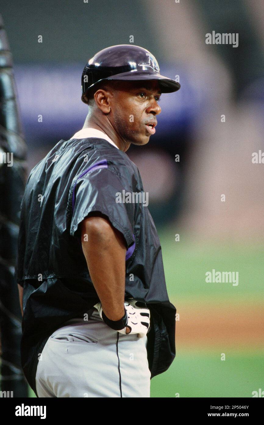 Julio Franco of the Tampa Bay Devil Rays during a game against the ...
