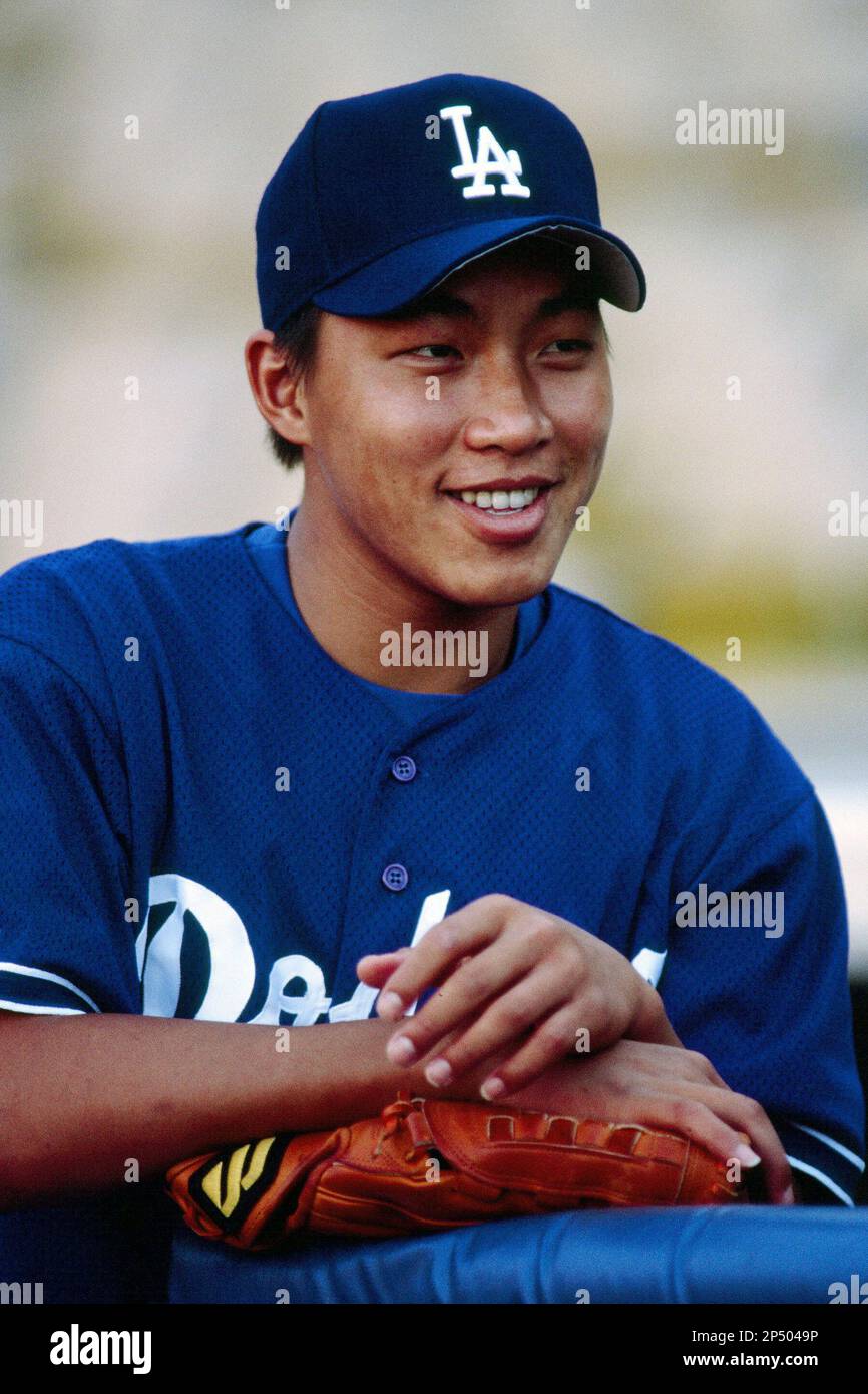 Hong-Chih Kuo of the Los Angeles Dodgers during a game at Dodger ...