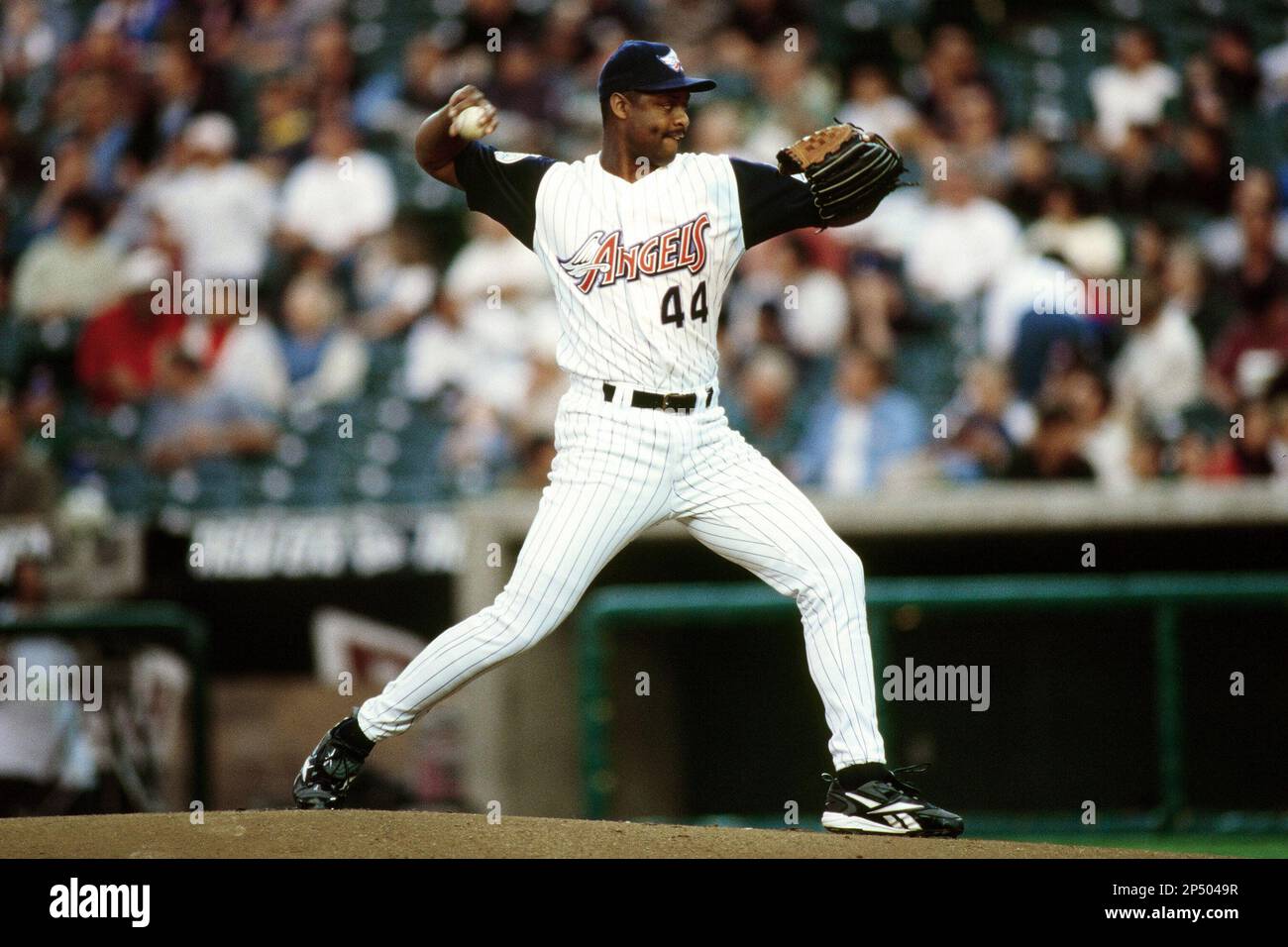 Ken Hill of the Anaheim Angels during a game circa 1999 at Angel ...