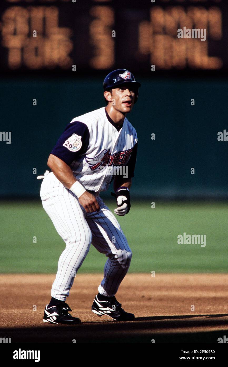 Randy Velarde of the Anaheim Angels during a game circa 1999 at Angel ...
