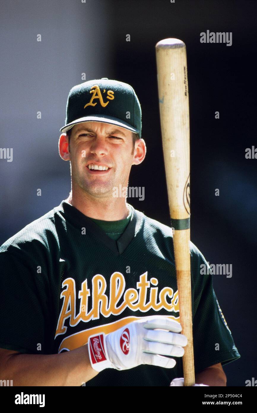 A.J. Hinch of the Oakland Athletics during a game against the Anaheim ...