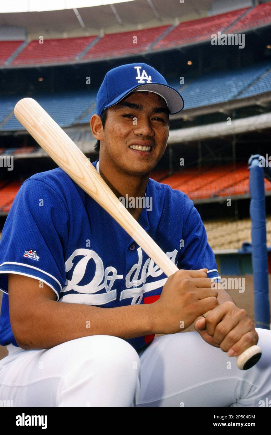Chin-Feng Chen of the Los Angeles Dodgers during a game at Dodger ...