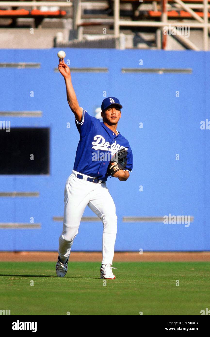 Chin-Feng Chen of the Los Angeles Dodgers during a game at Dodger ...