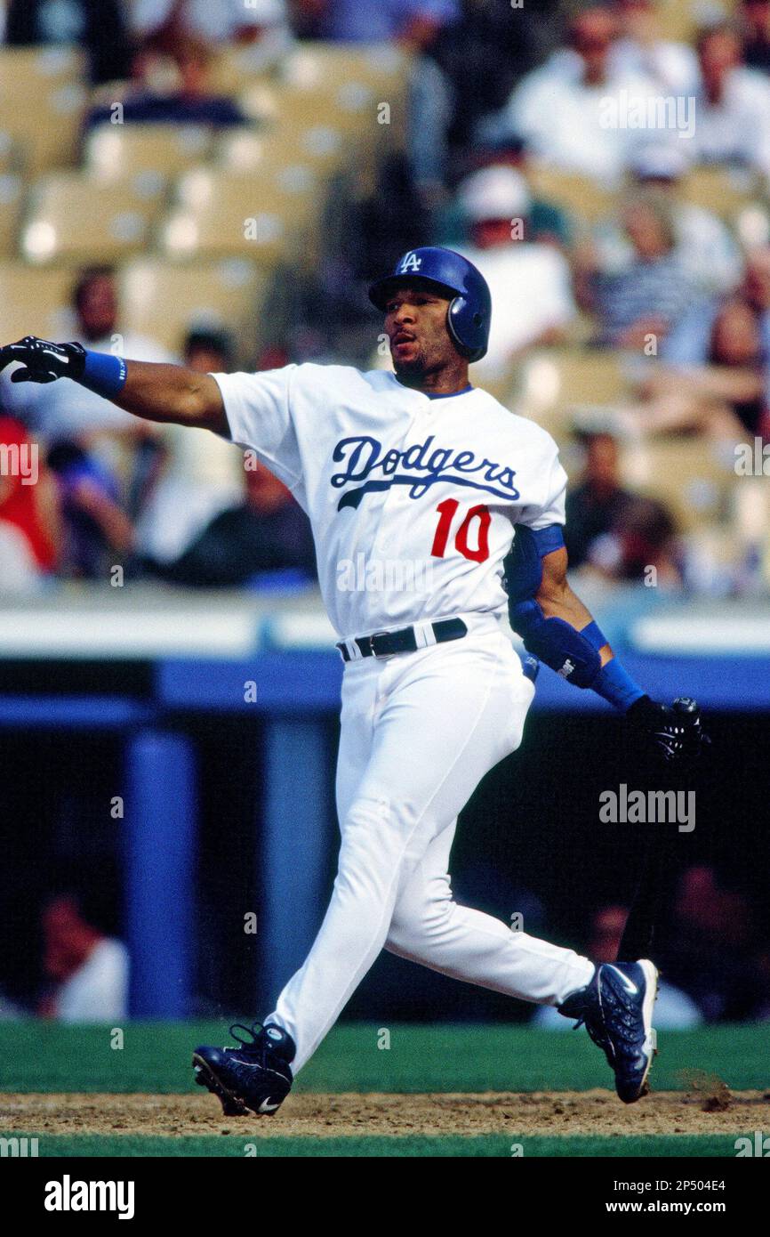 Gary Sheffield of the Los Angeles Dodgers during a game at Dodger ...