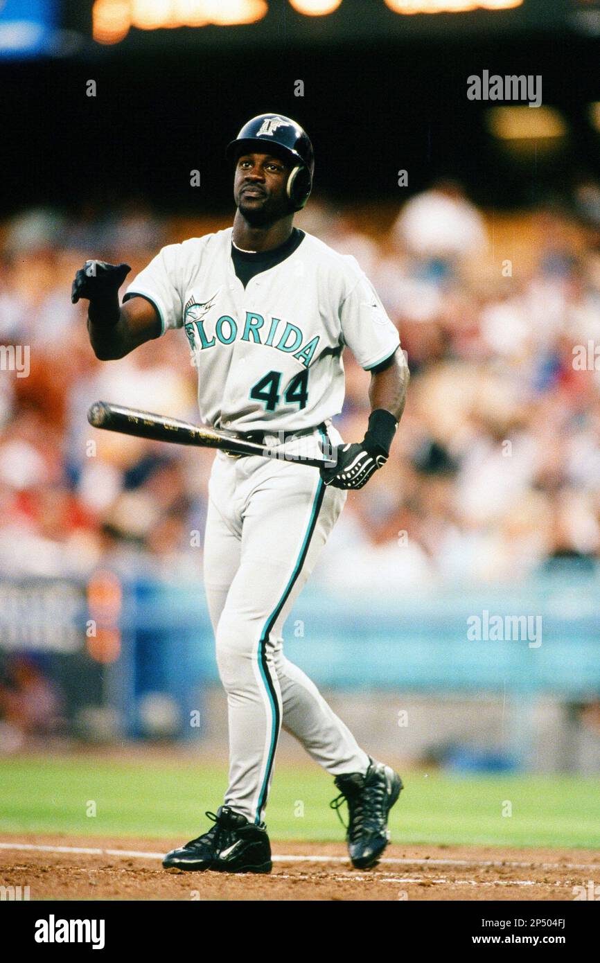 Preston Wilson of the Florida Marlins during a game against the Los ...
