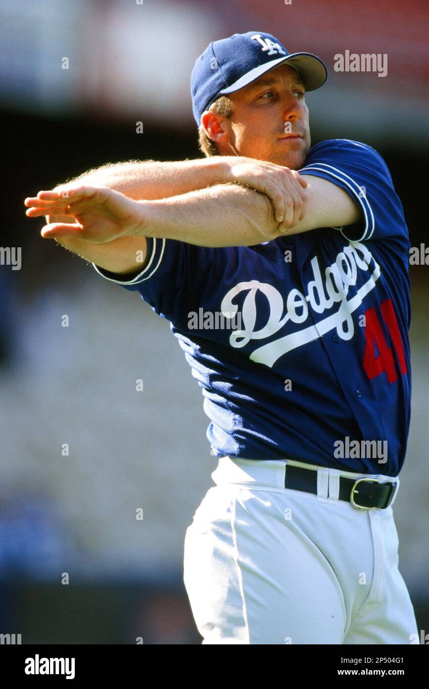 Jeff Shaw of the Los Angeles Dodgers during a game at Dodger Stadium ...