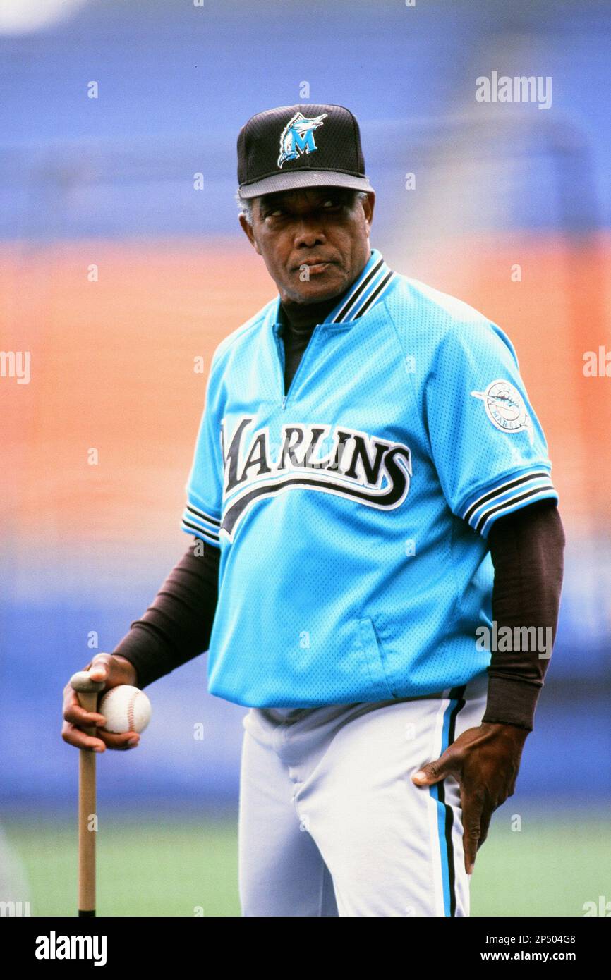 Florida Marlins coach Tony Taylor during a game against the Los Angeles ...