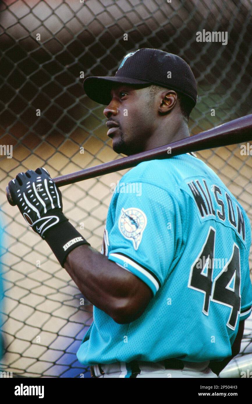 Preston Wilson of the Florida Marlins during a game against the Los ...