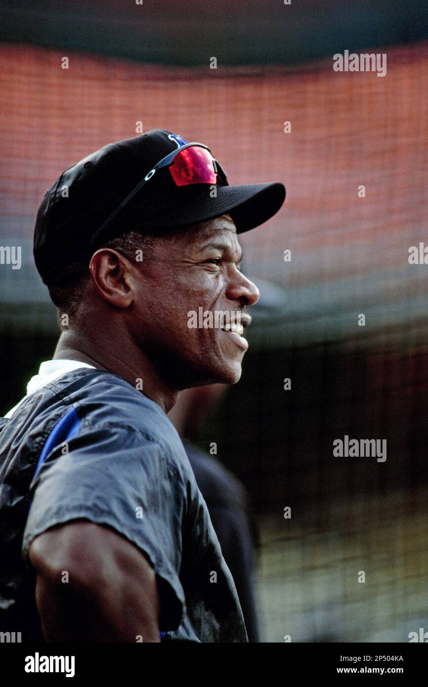 Rickey Henderson of the New York Mets during a game against the Los ...
