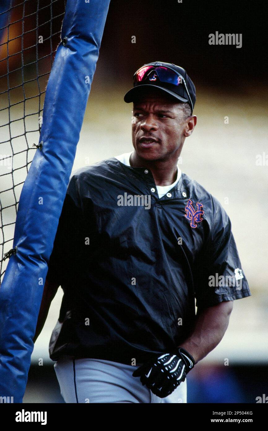 Rickey Henderson of the New York Mets during a game against the Los ...