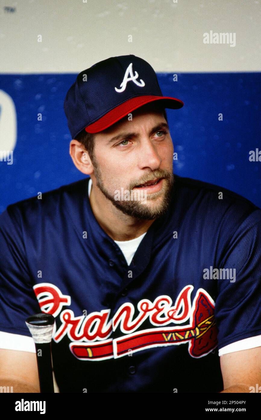 John Smoltz of the Atlanta Braves during a game against the Los Angeles ...