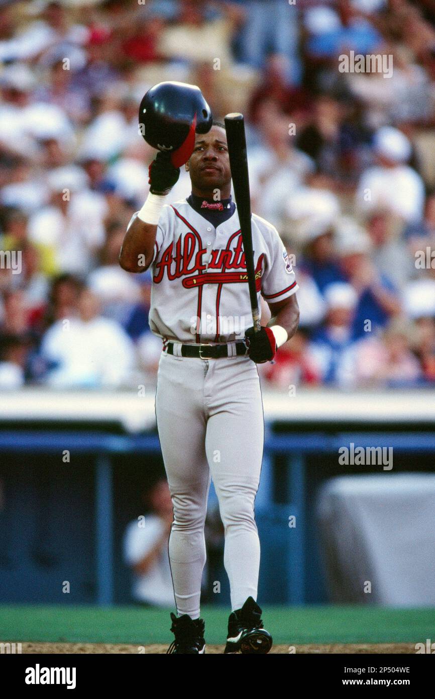Gerald Williams of the Atlanta Braves during a game against the Los ...