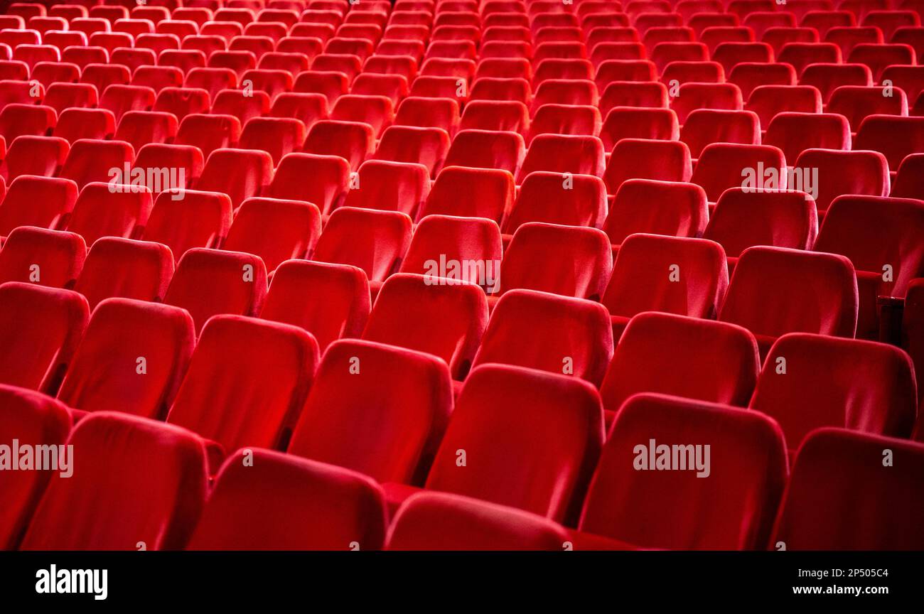 Berlin, Germany. 06th Mar, 2023. View of the rows of seats the ...