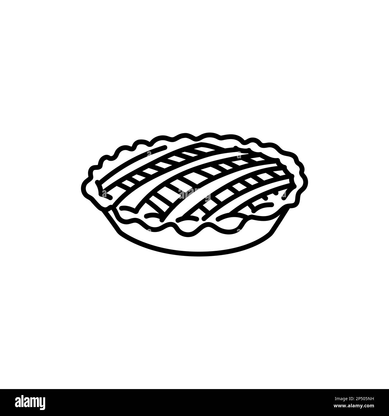 Homemade pie icon bakery Black and White Stock Photos & Images - Alamy