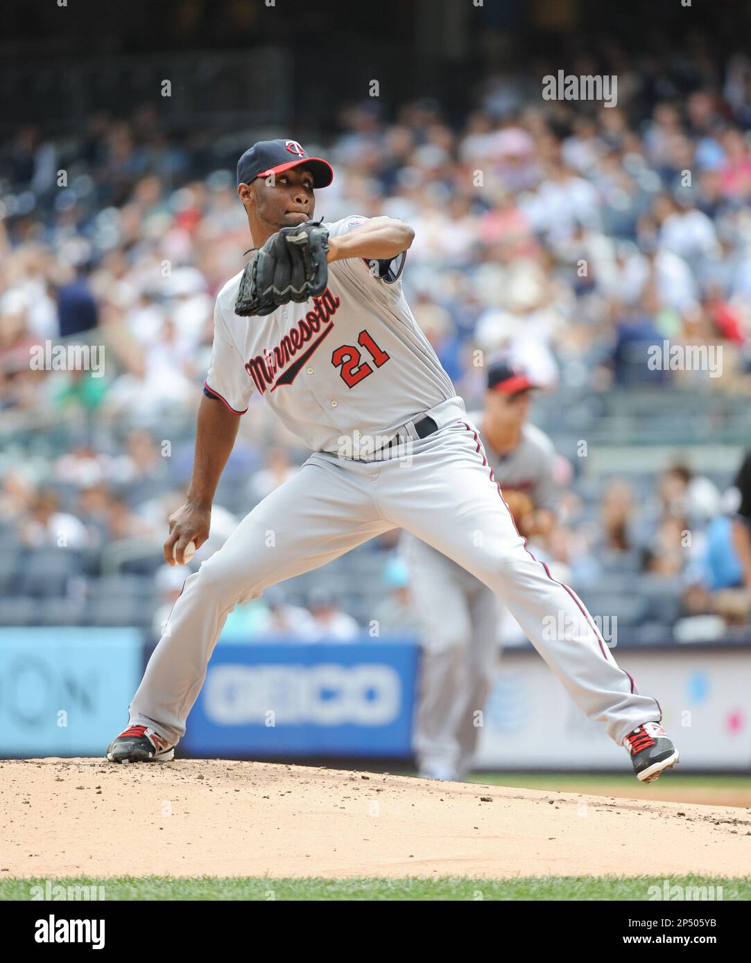 Minnesota Twins pitcher Samuel Deduno (21) during game against the New ...