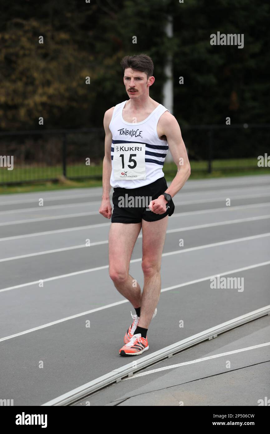 Guy Thomas in the 10000m in the England Athletics Winter Race Walk ...