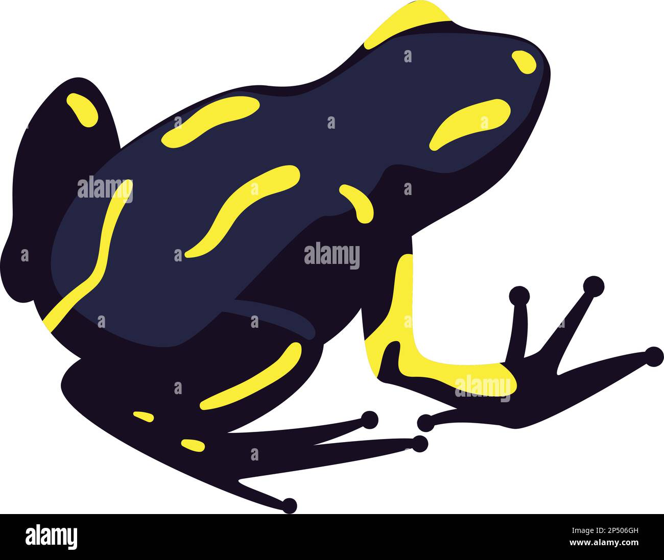 flat black and yellow toad Stock Vector Image & Art - Alamy