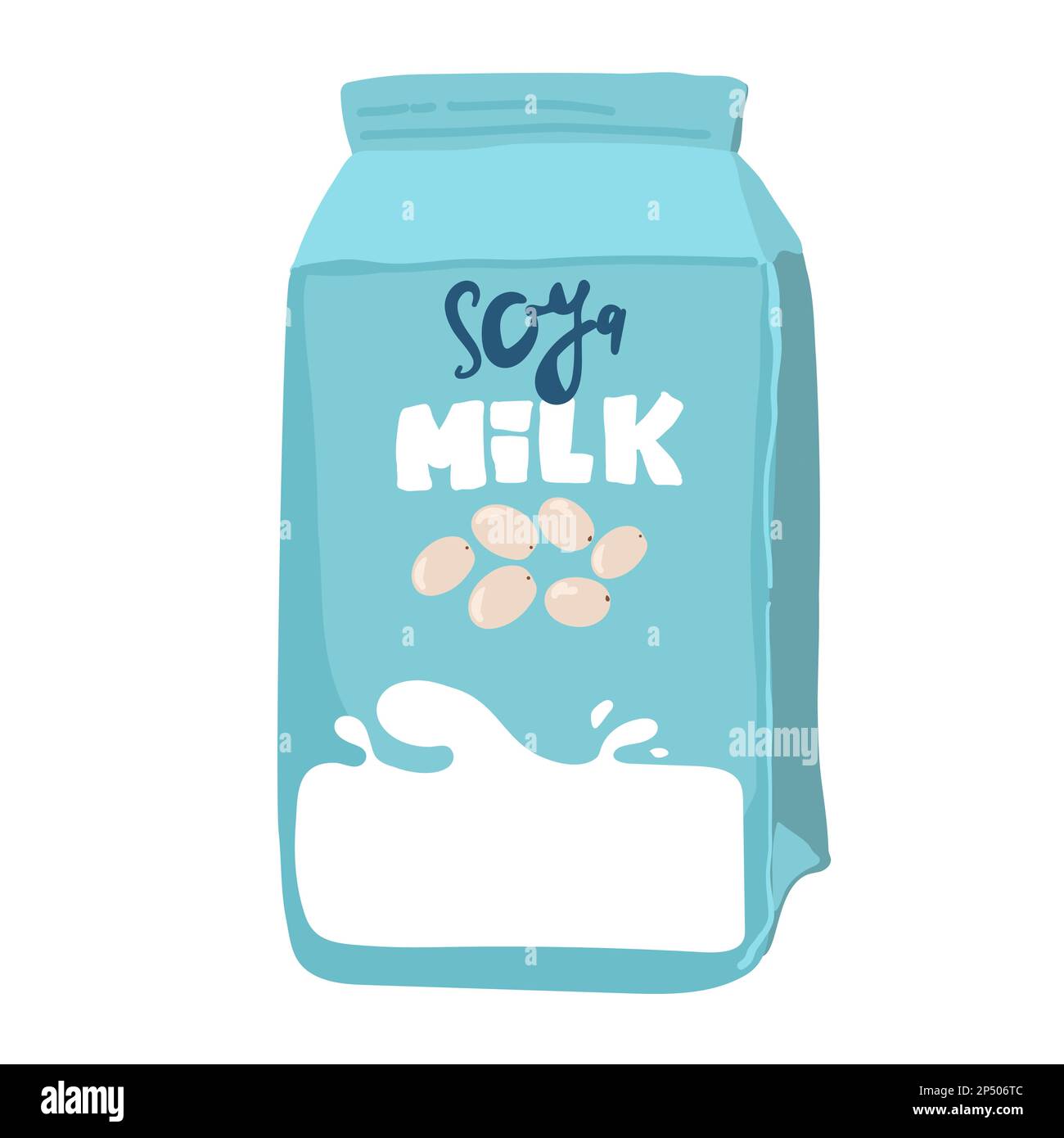 Soya milk illustration bottle icon cartoon vector. Vegetable milk ...