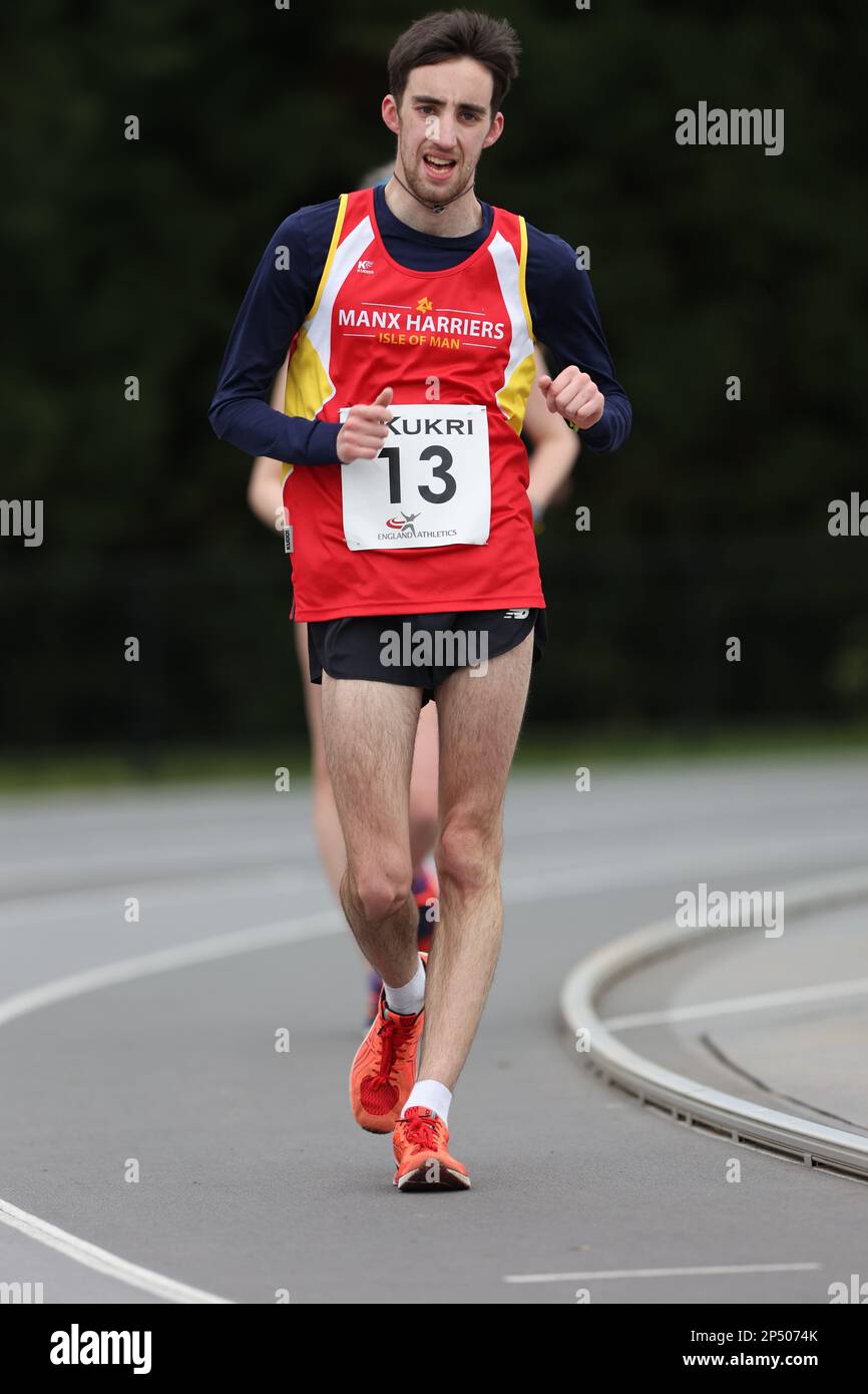 Tom Partington in the 10000m at the England Athletics Winter Race Walk ...