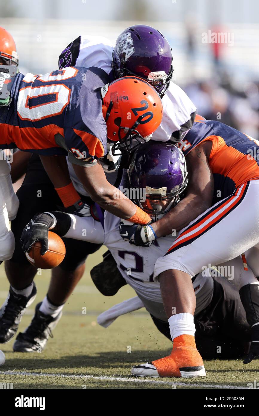 ASA College Avengers Donavan Williams #24 in action, stretching for a ...