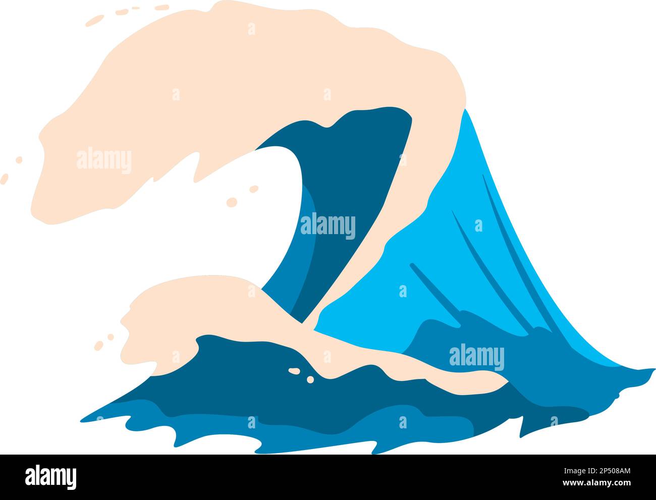 flat cute wave illustration Stock Vector Image & Art - Alamy