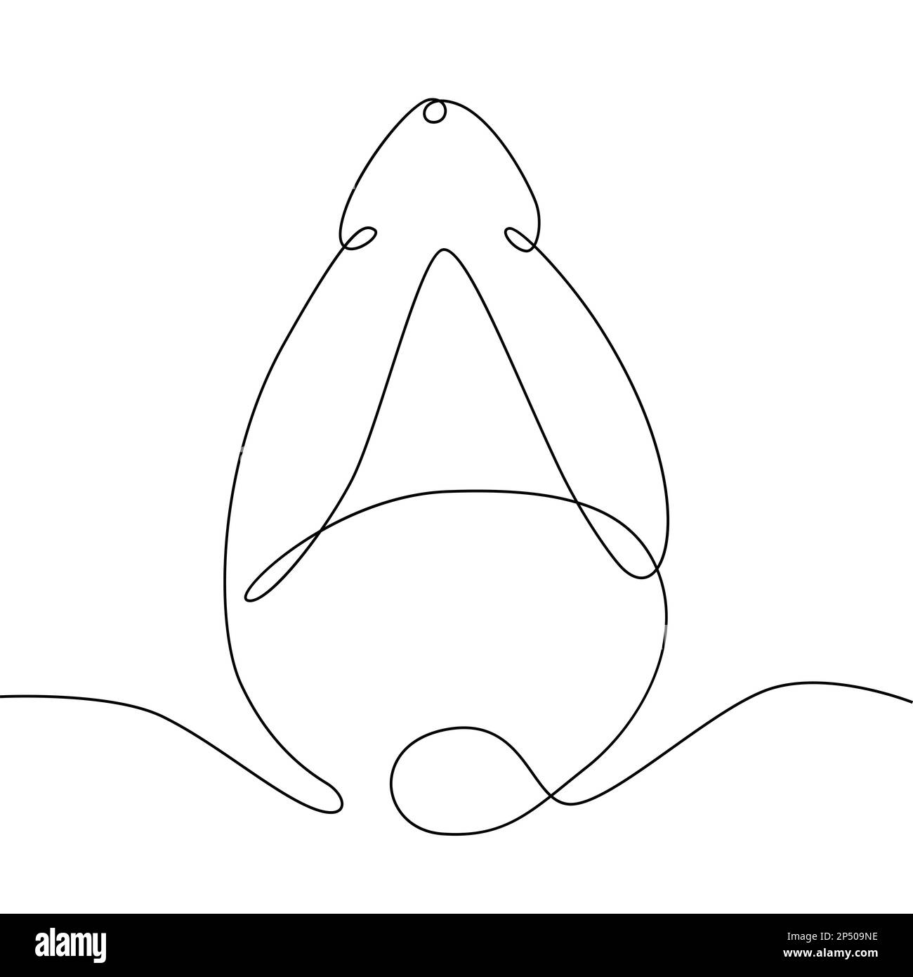 The Easter Bunny is drawn with single line Stock Vector Image & Art - Alamy