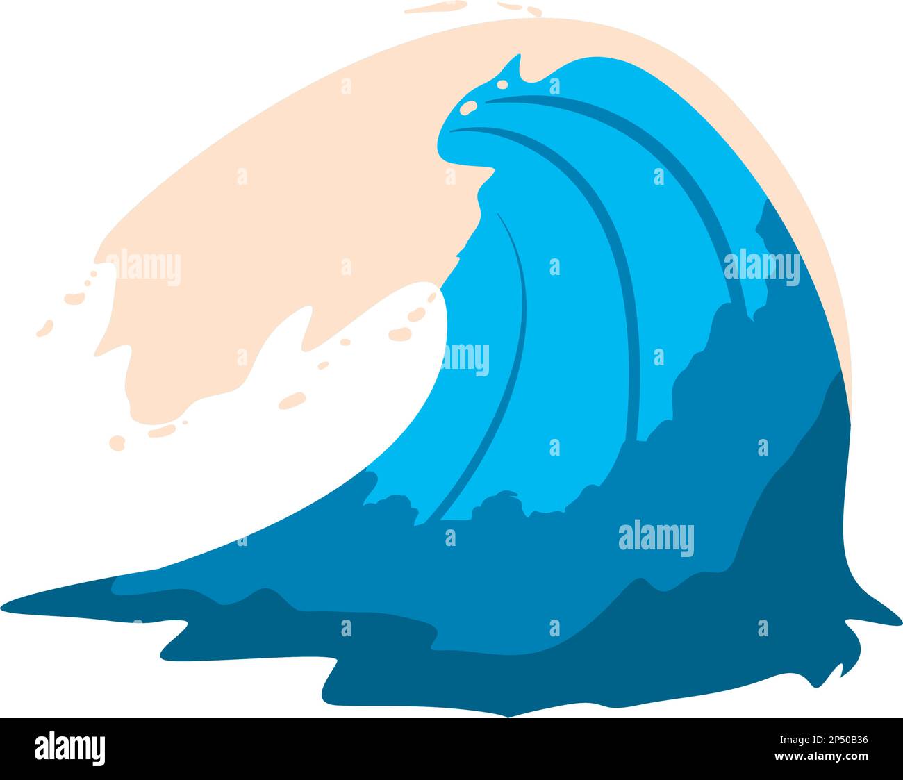 flat blue wave design Stock Vector Image & Art - Alamy