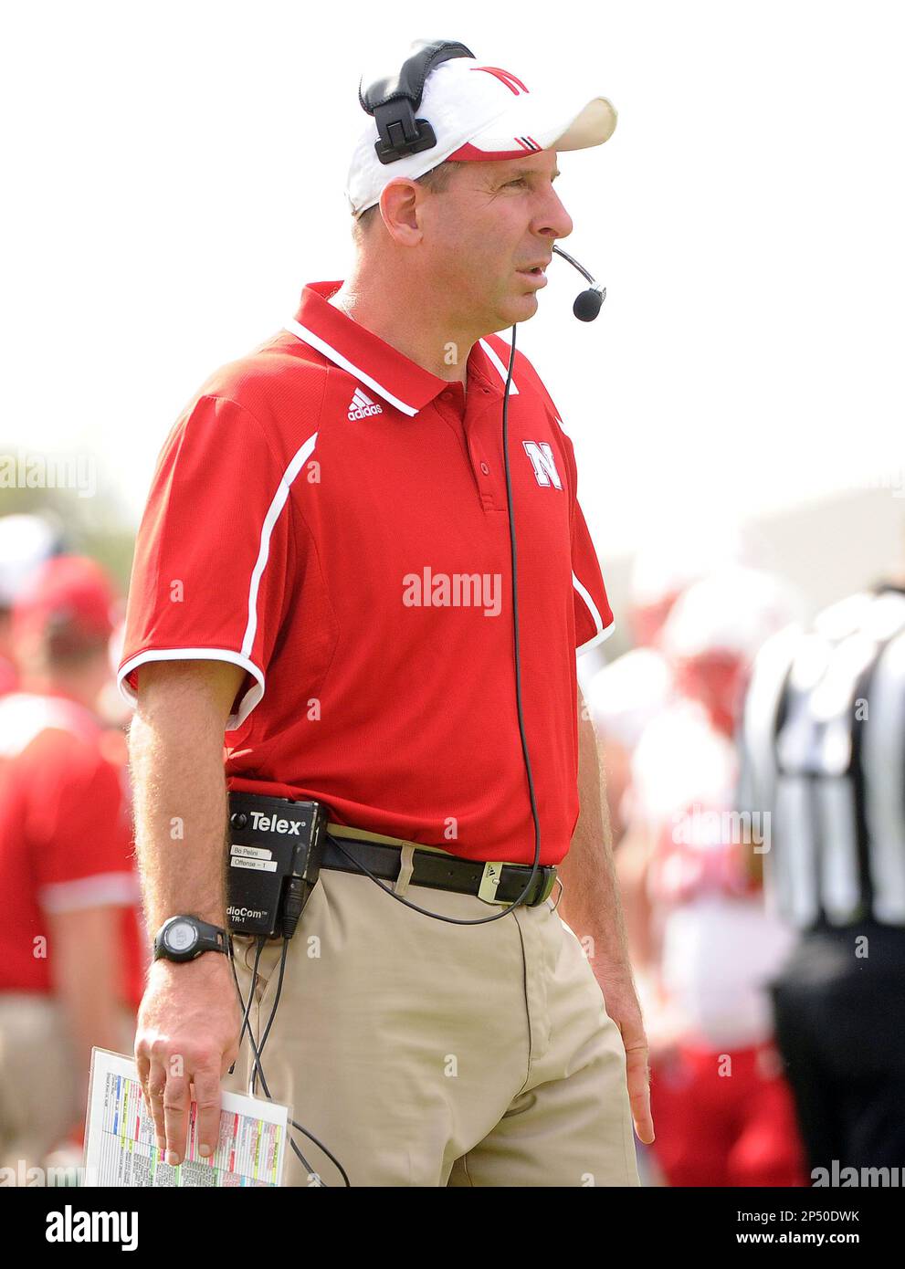 Nebraska Cornhuskers Bo Pelini (HC) during a game against the Purdue ...