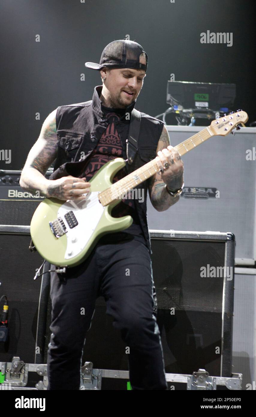 Benji Madden of the band Good Charlotte performs on stage at the ...