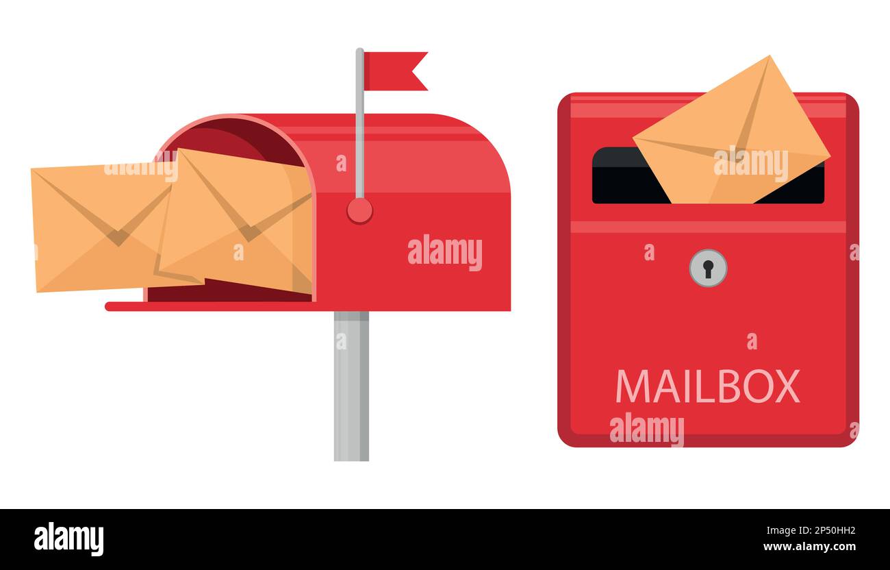 Mail box with letter icon. mailbox envelope correspondence postal mail ...