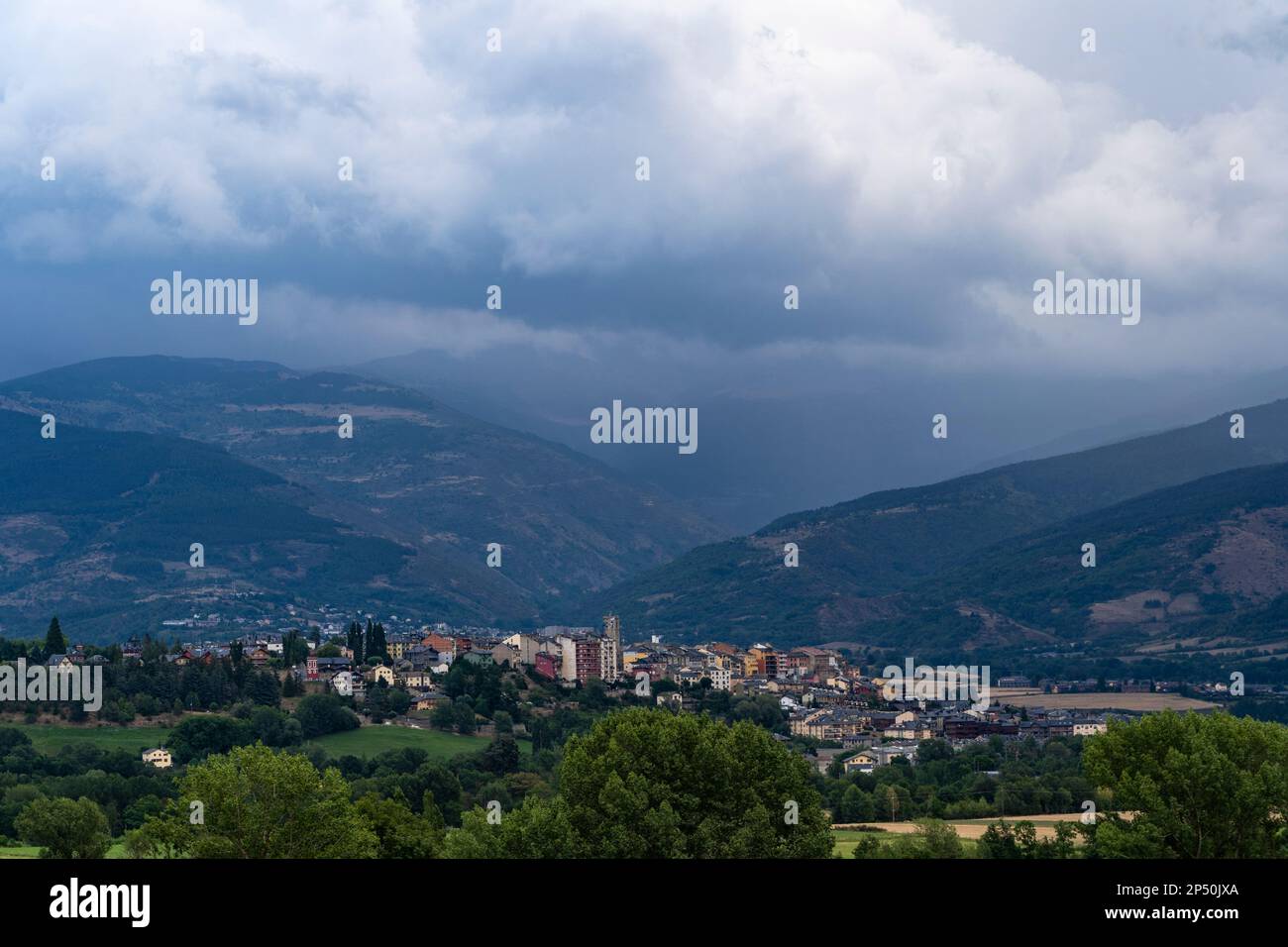 Puigcerda, the capital of the Comarc of Cerdanya, Girona, Catalonia ...
