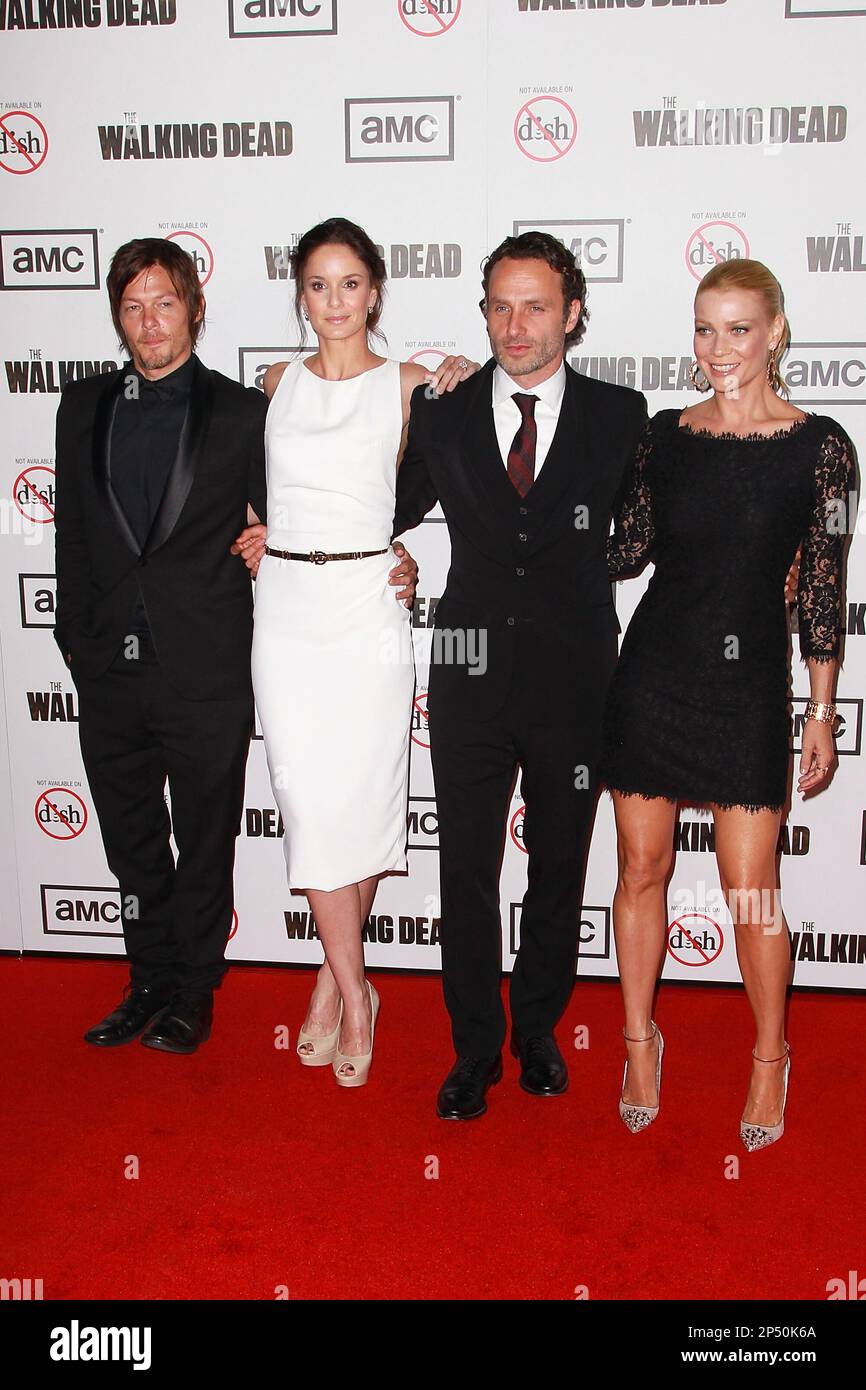 (L-R) Norman Reedus, Sarah Wayne Callie, Andrew Lincoln and Laurie ...