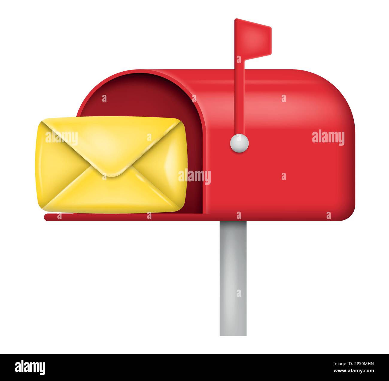 Mail box with letter icon. mailbox envelope correspondence postal mail ...