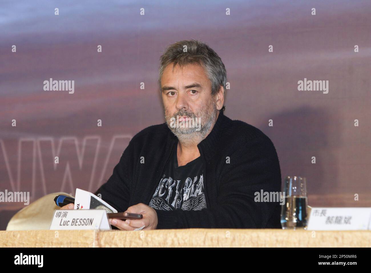 Director Luc Besson and producer Virginie Besson-Silla attend press ...
