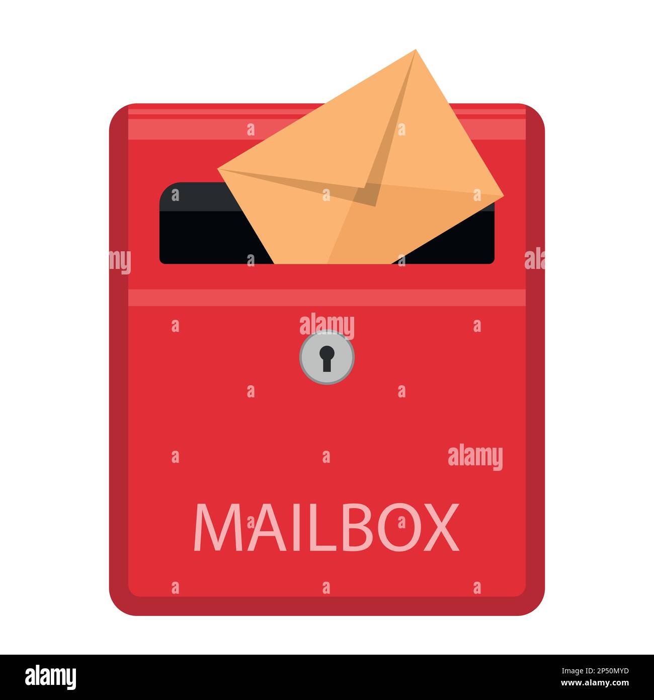 Mail box with letter icon. mailbox envelope correspondence postal mail ...