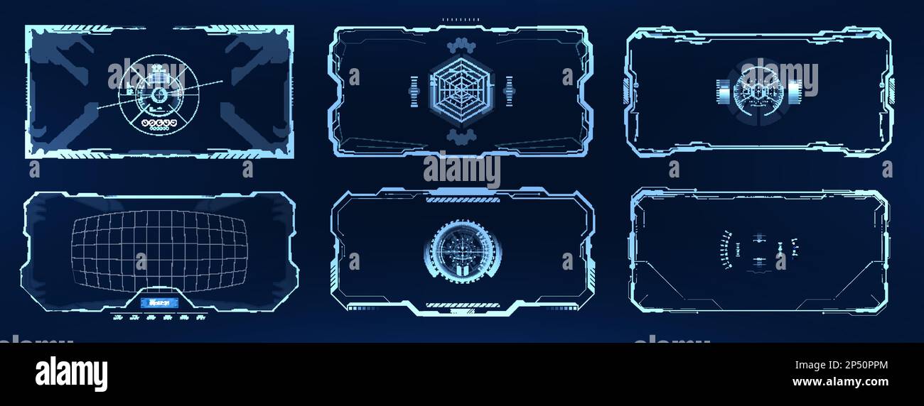 Sci-fi and HUD frame. Futuristic screen Stock Vector Image & Art - Alamy