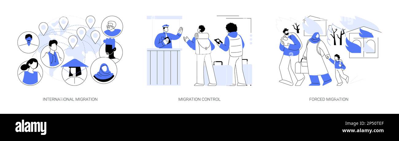 Leaving a country abstract concept vector illustrations Stock Vector ...